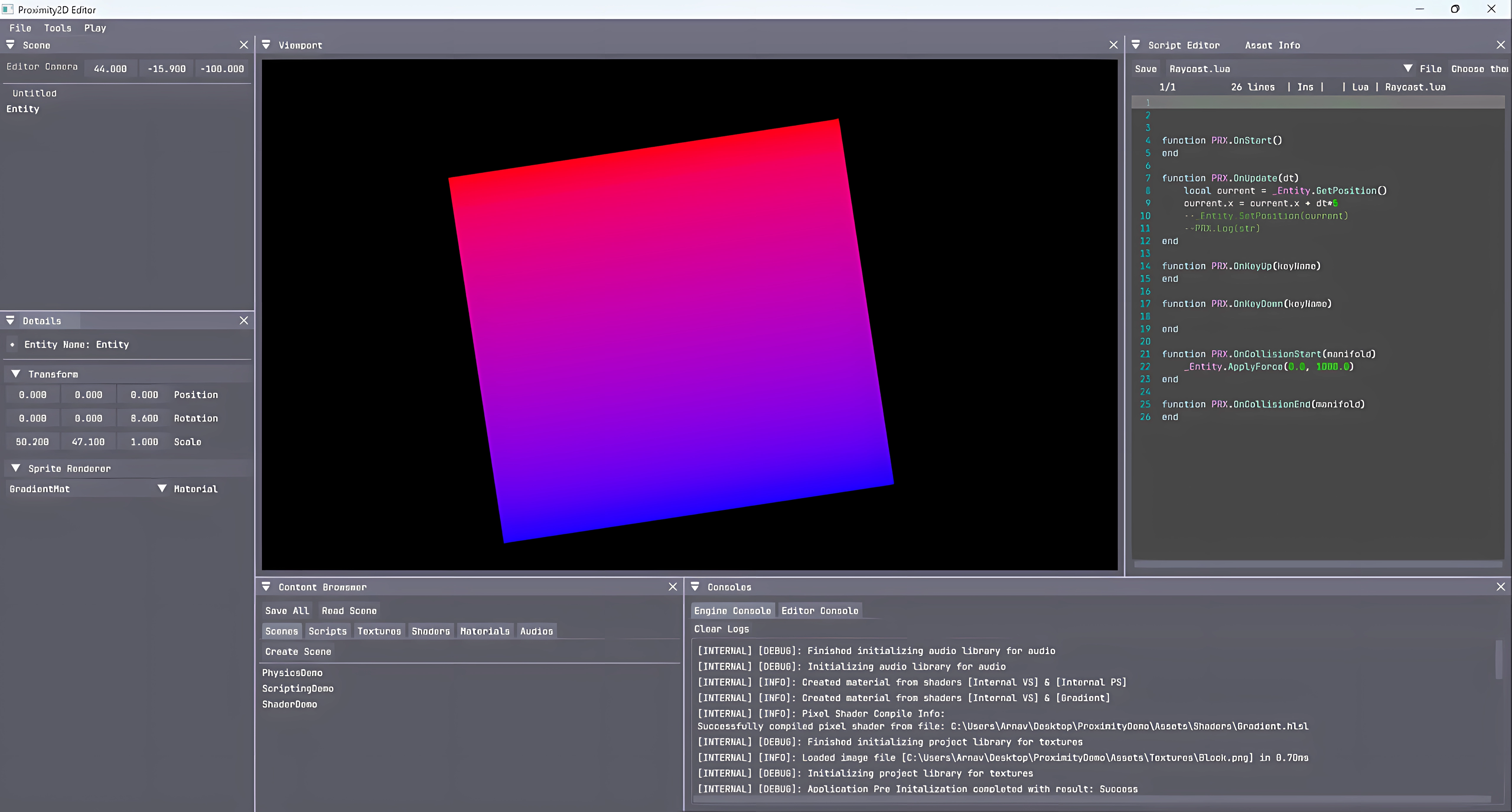Proximity Game Engine · Home
